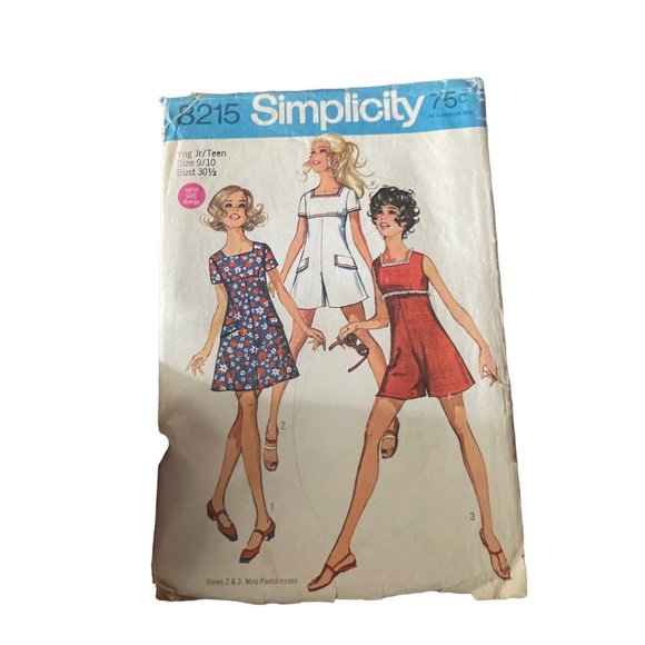 Simplicity | Dresses | Simplicity 825 Vintage 6s Sewing Pattern Romper ...
